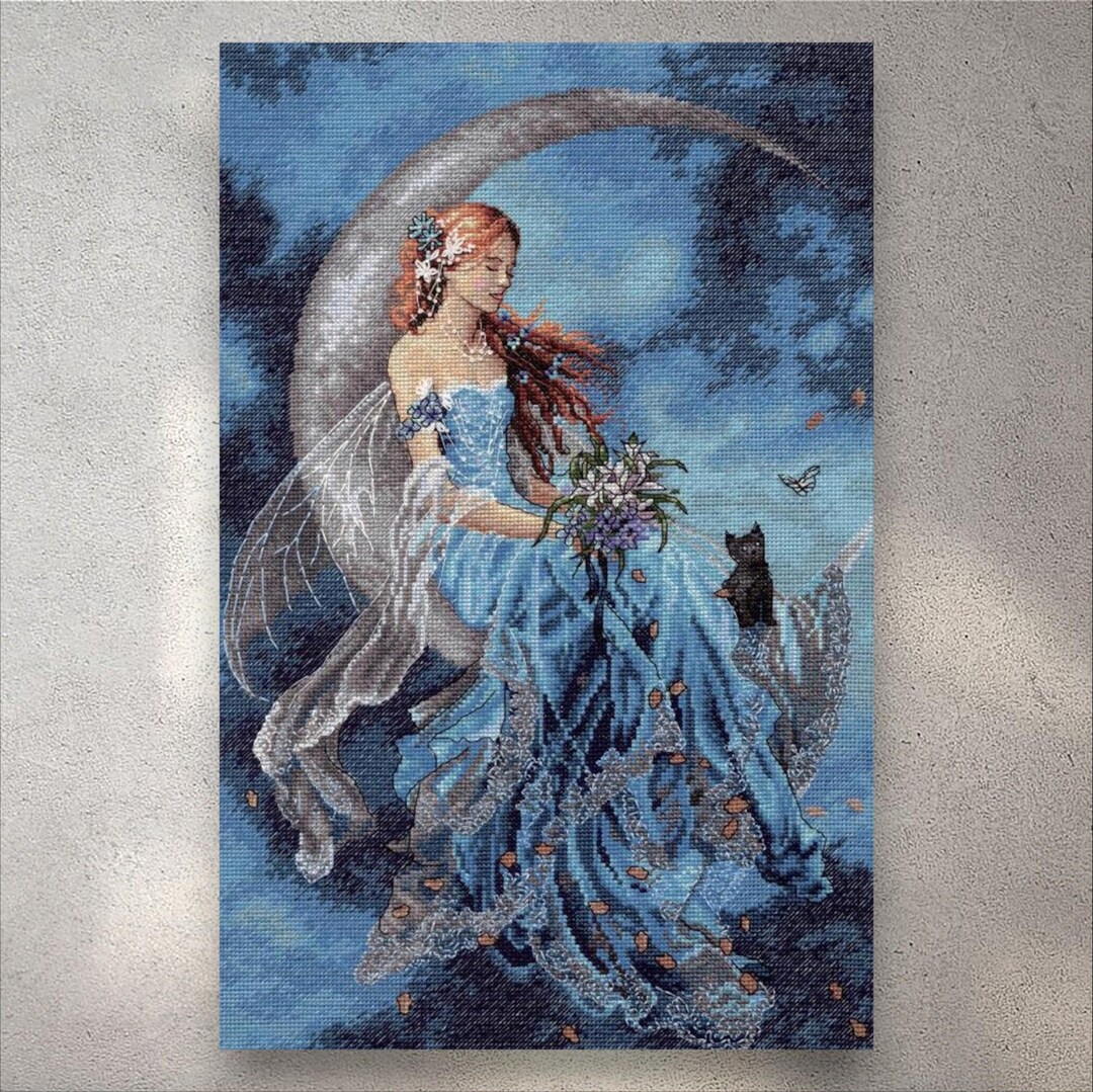 Cross Stitch Pattern Wind Moon Fairy PDF + XSD Saga, Fantasy, Mystical ...