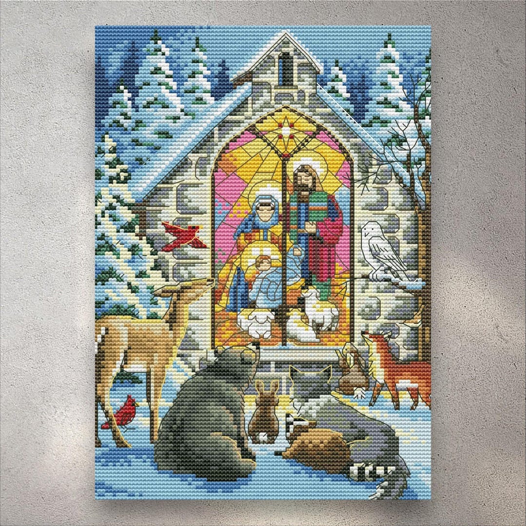 Cross Stitch Pattern Holy Nativity, PDF + XSD Saga, Religious Christmas ...