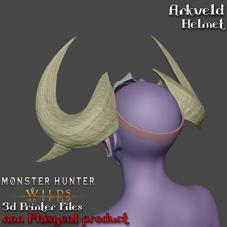 Arkveld Cosplay Helmet Monster Hunter 3D Printer Files Non-physical ...