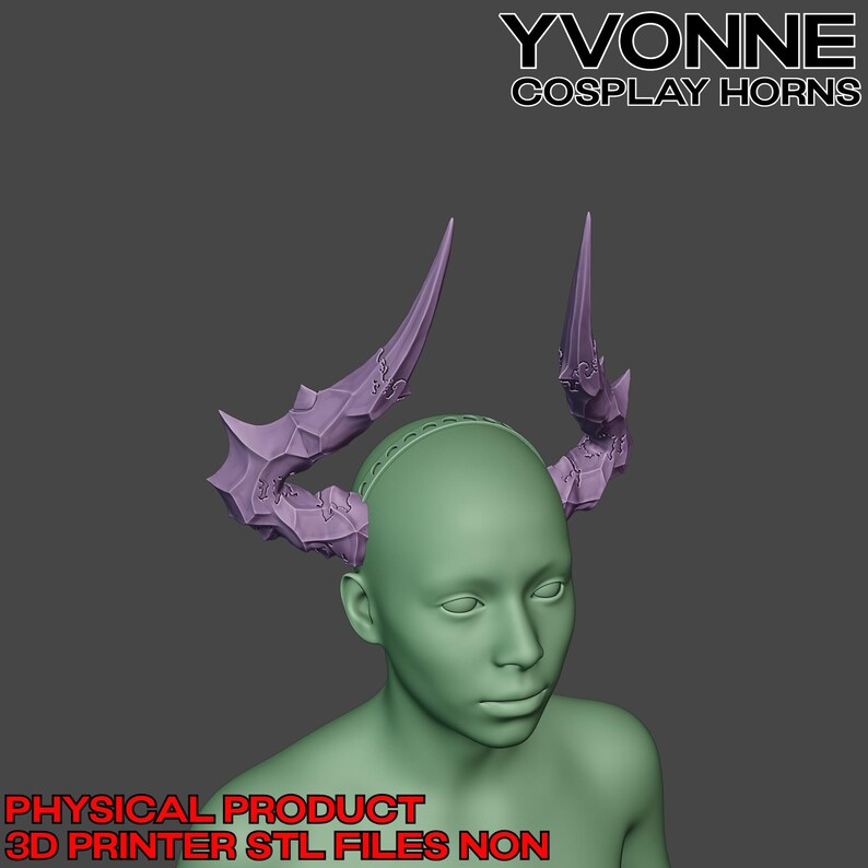 Yvonne Cosplay Horns Arknights: Endfield 3D Printer Files Non-physical ...