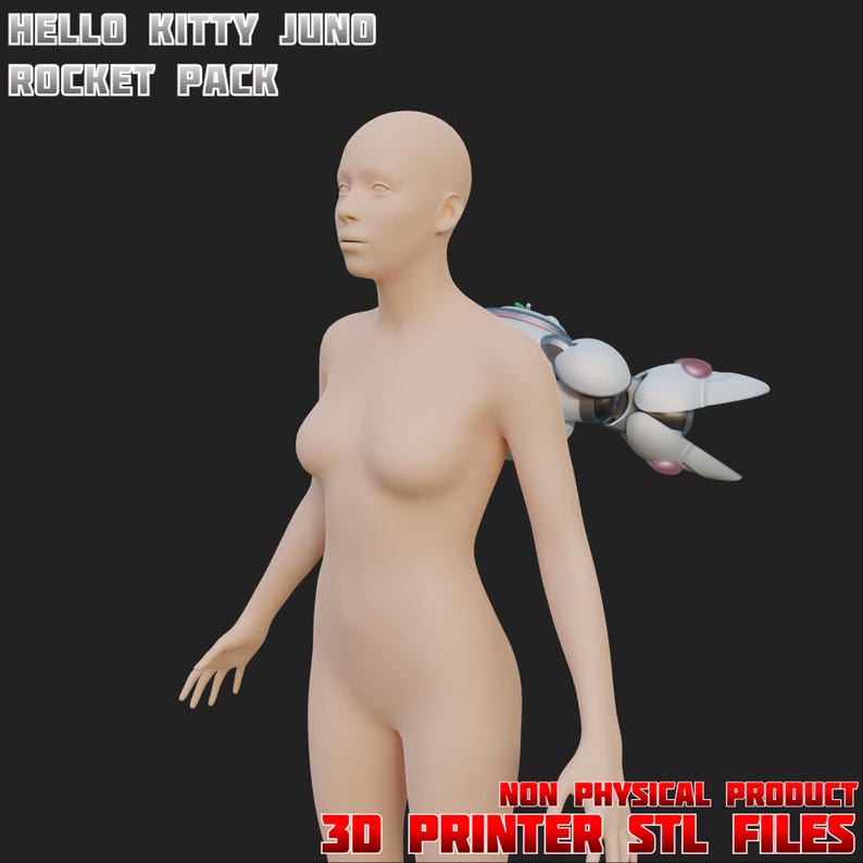 Hello Kitty Juno Cosplay Rocket Backpack Over Watch 3D Printer Files ...