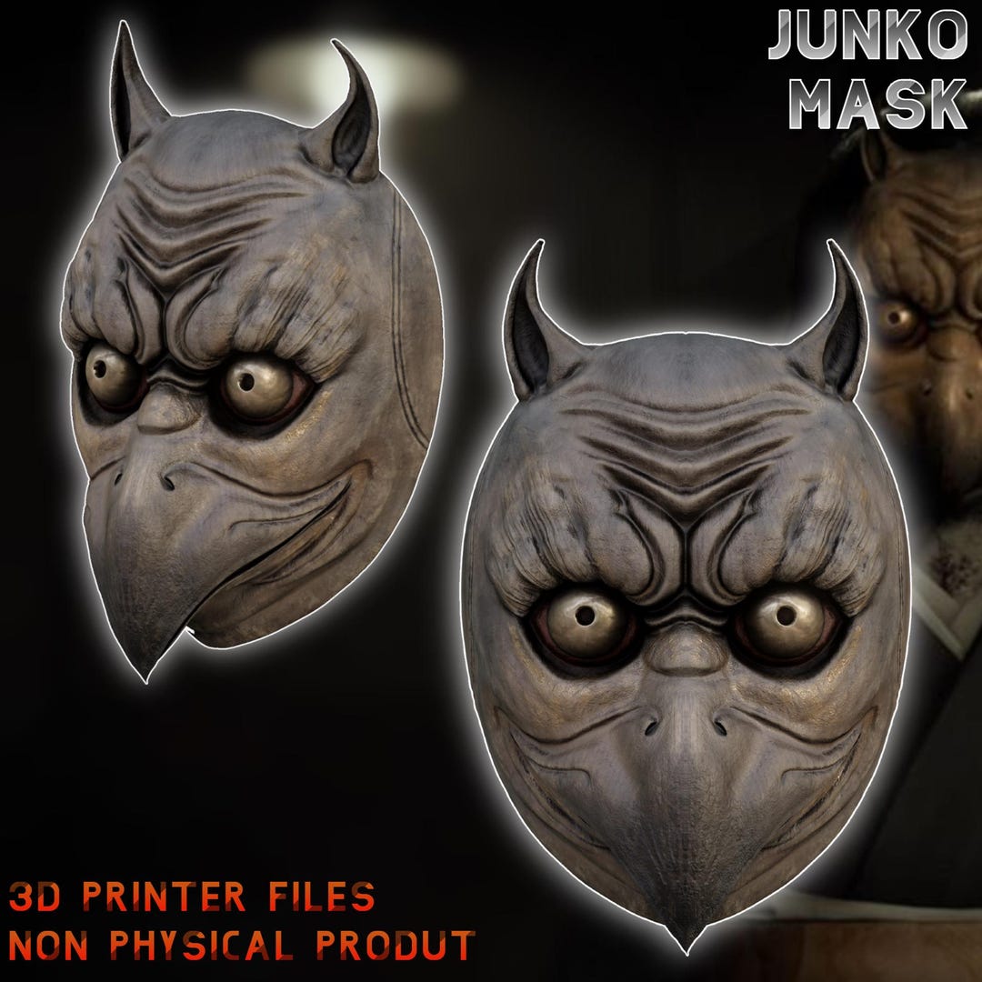 Junko Cosplay Mask Silent F SHF 3D Printer Files Digital Product - Etsy