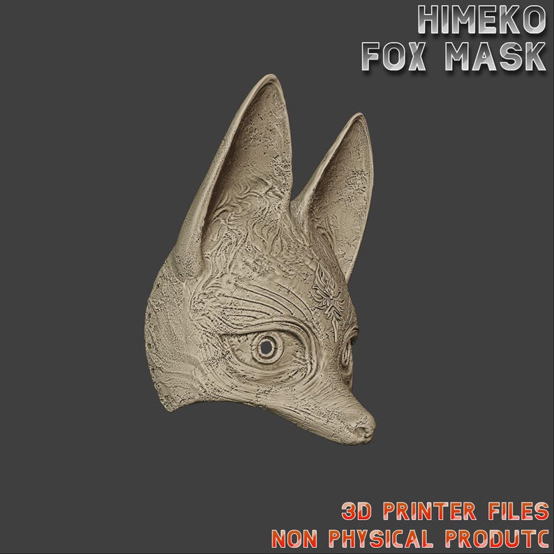Hinako Fox Cosplay Mask Silent F SHF 3D Printer Files Digital Product ...