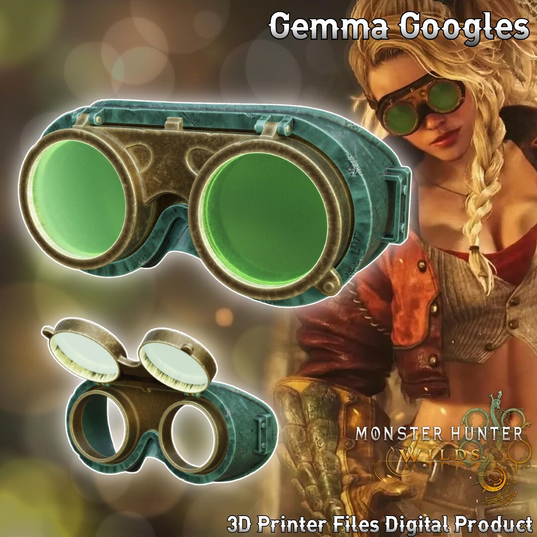 Fantasy Gemma Cosplay Googles From Monster Hunter Wilds 3D Printer ...