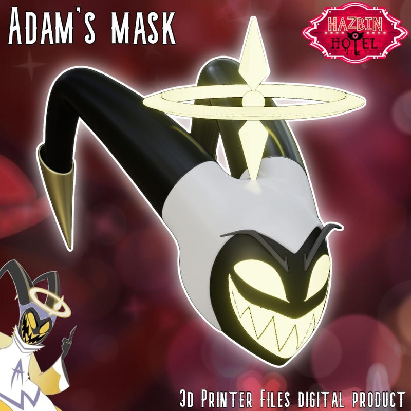Hazbin Hotel Adam Mask - Etsy