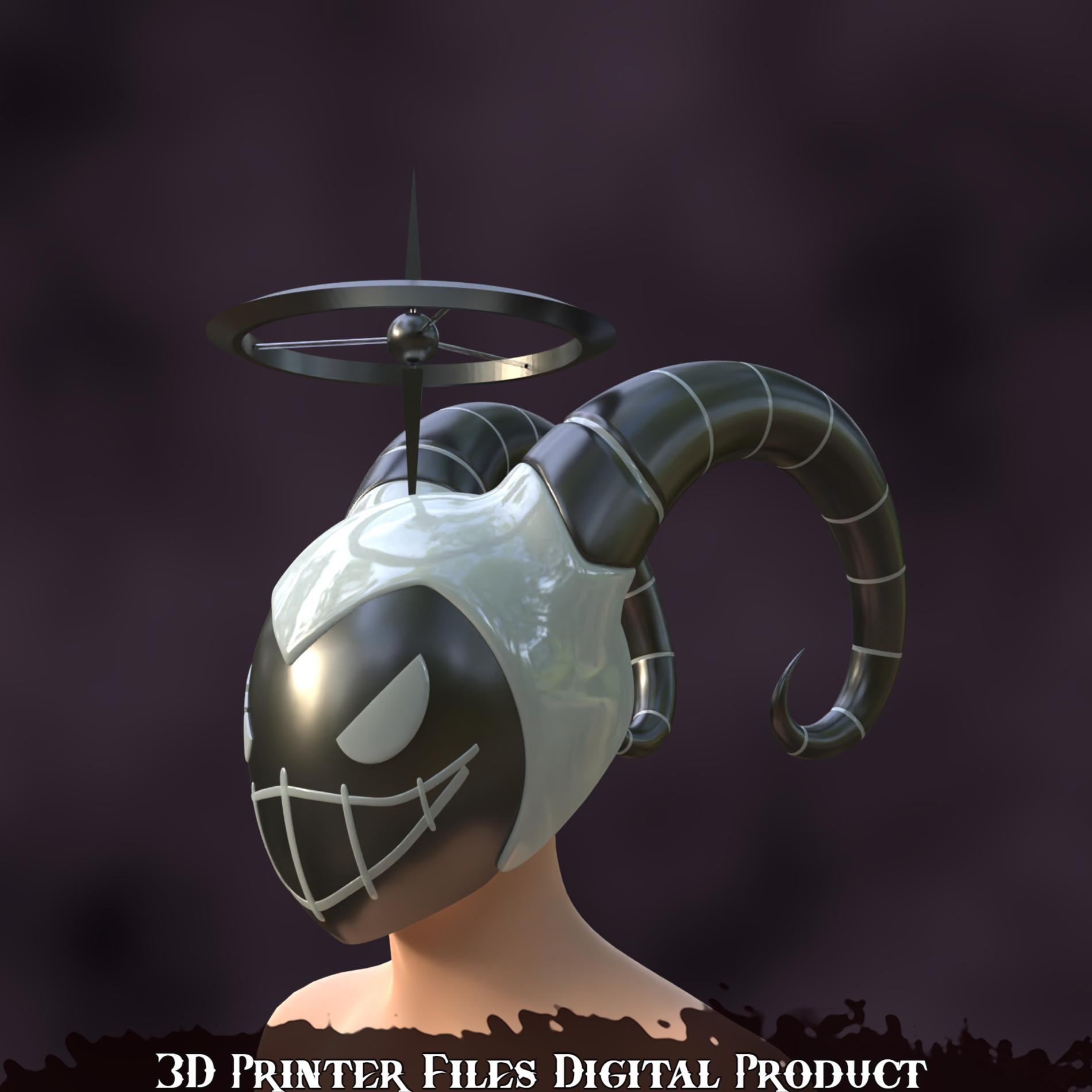 Lute the Exorcist Cosplay Helmet 3D Printer Files Digital Product - Etsy