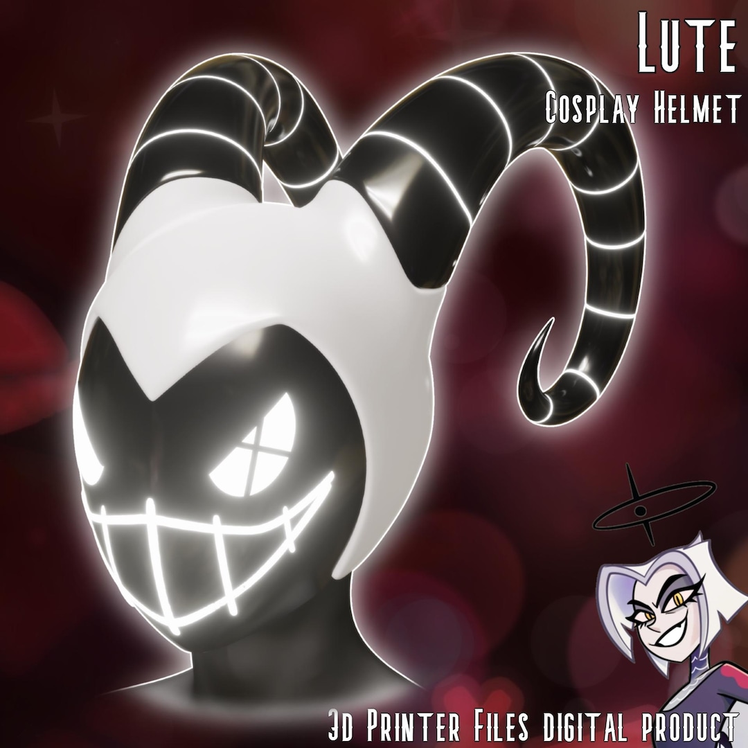 Lute the Exorcist Cosplay Helmet 3D Printer Files Digital Product - Etsy