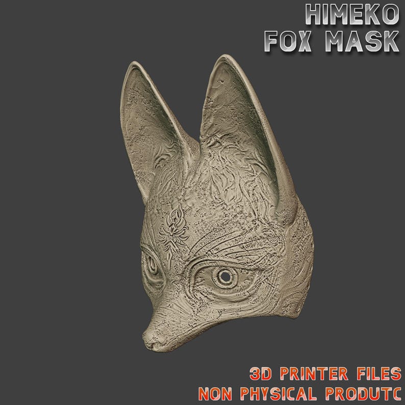 Hinako Fox Cosplay Mask Silent F SHF 3D Printer Files Digital Product ...