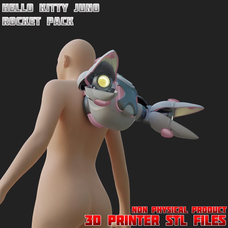Hello Kitty Juno Cosplay Rocket Backpack Over Watch 3D Printer Files ...