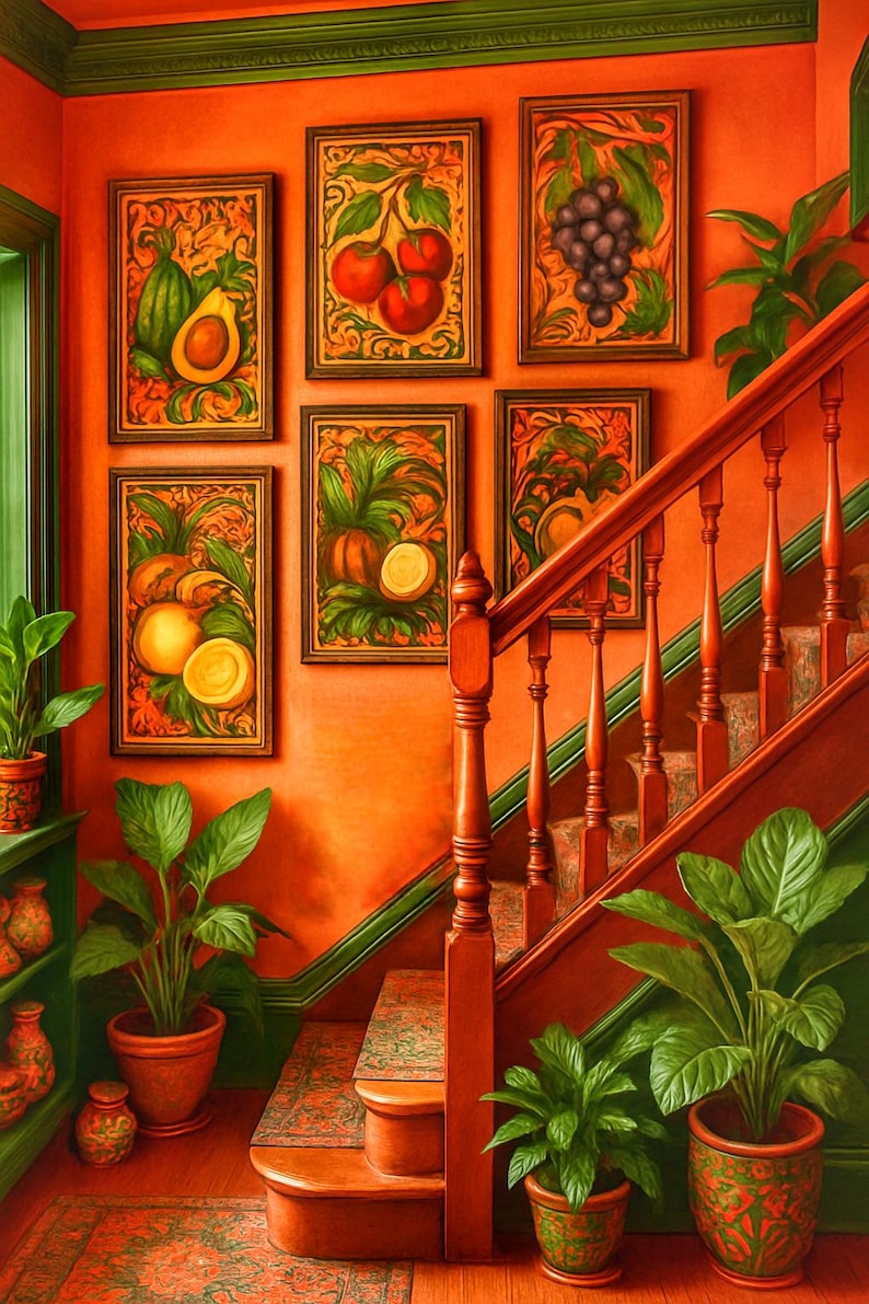 Papaya - Wall Art - "abstract Fruits Collection" - Digital Print - Etsy