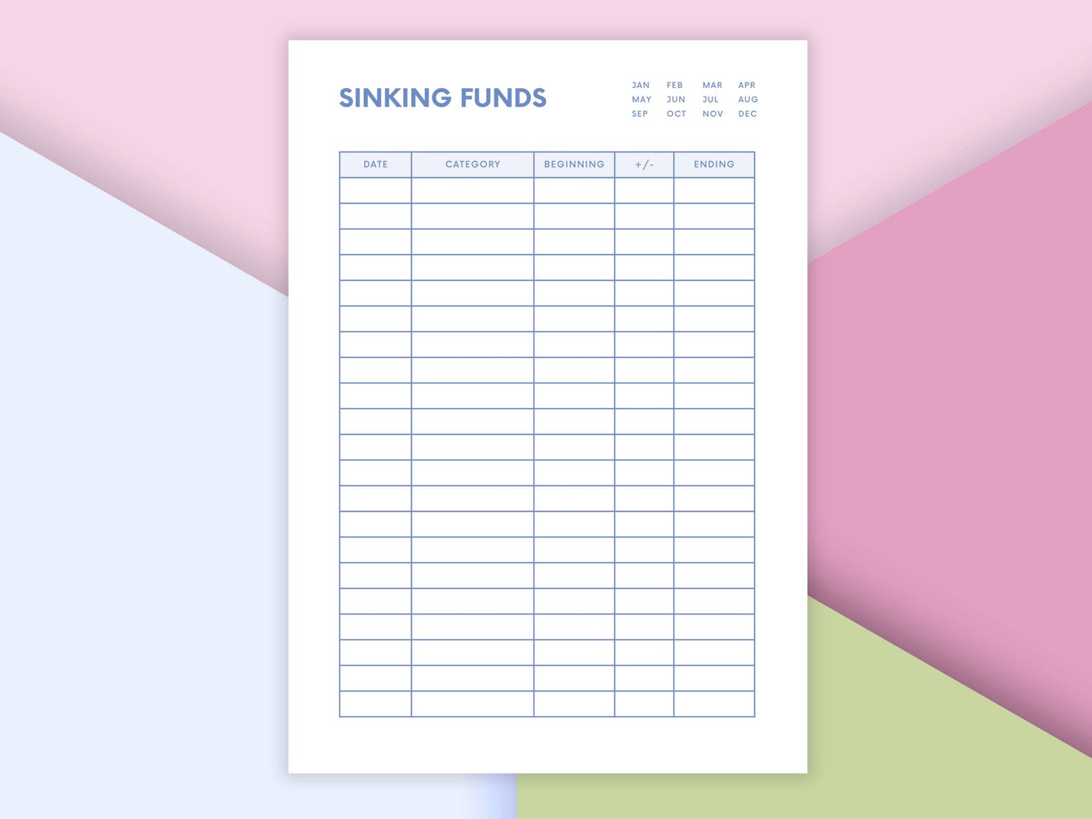 Sinking Funds Tracker Printable, Savings Tracker, Finance Planner ...