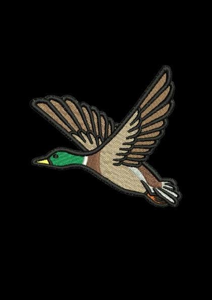 Realistic Bird Applique - Machine Embroidery - Detailed Mallard Duck ...