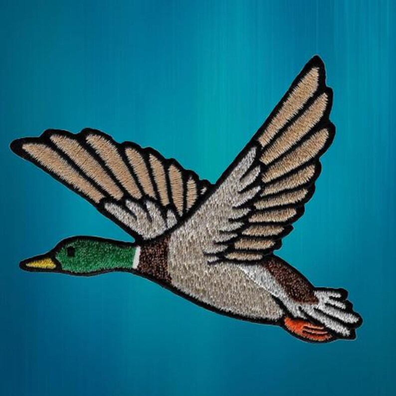 Realistic Bird Applique - Machine Embroidery - Detailed Mallard Duck ...