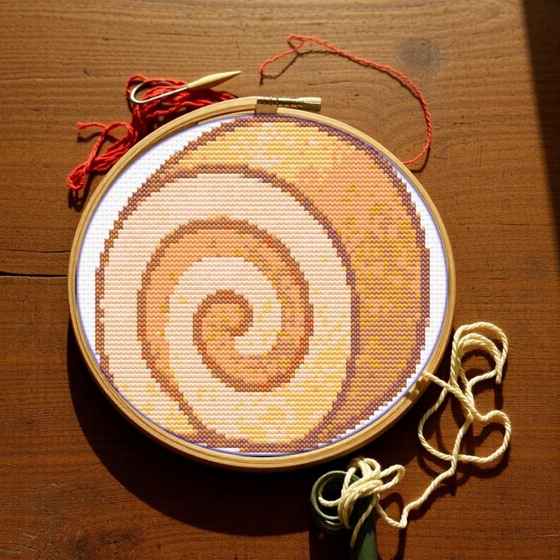 Cinnamon Roll_2 Cross Stitch Pattern - Cinnamon Roll_2 - Instant ...