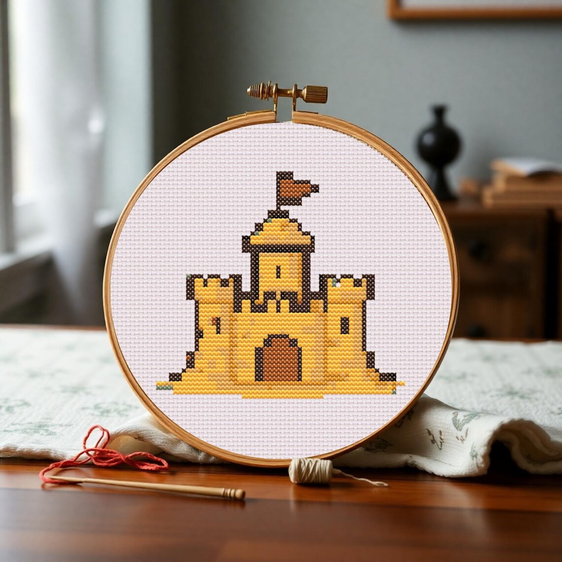 Sand Castle Cross Stitch Pattern - Sand Castle - Instant PDF Download ...