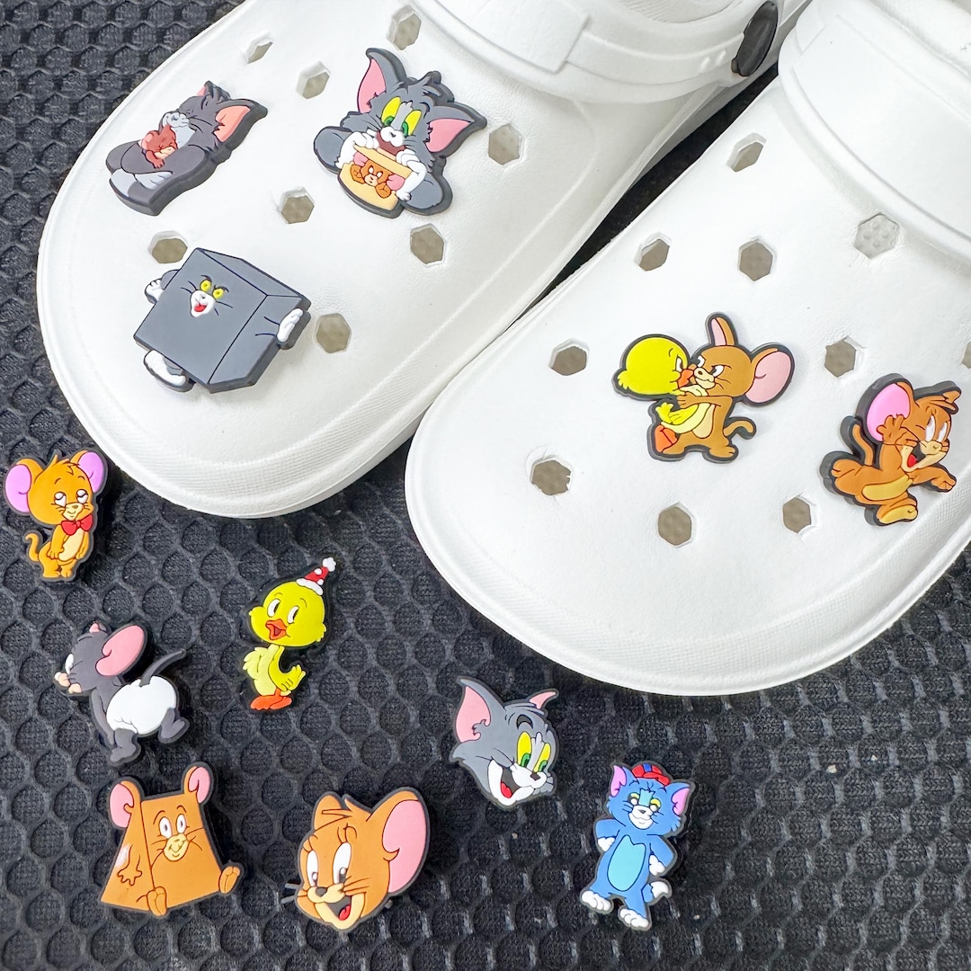Tom & Jerry Crocs Charms - 3D Jibbitz Shoe Clips - Cartoon-themed Shoe ...