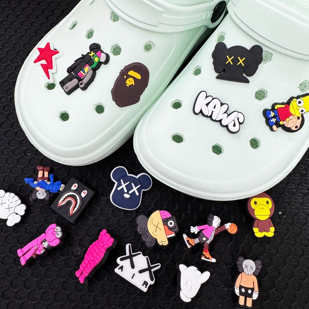 KAWS Crocs Charms - Limited Edition 3D Jibbitz - Urban Art Shoe ...