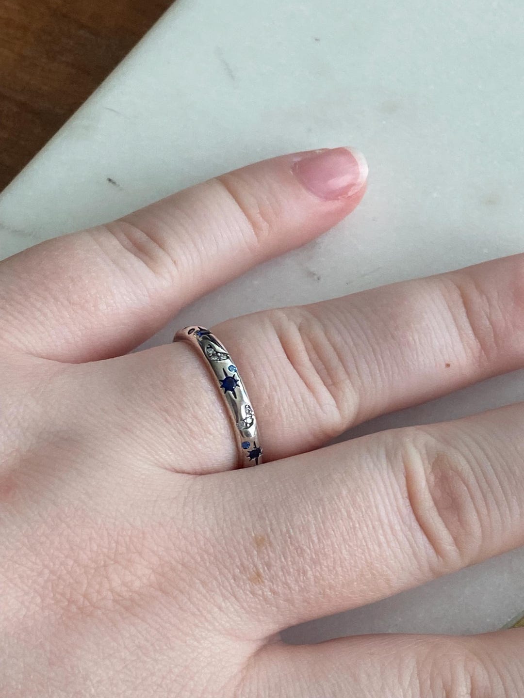 Sterling Silver Celestial Ring Marked 925 Size 8 - Etsy