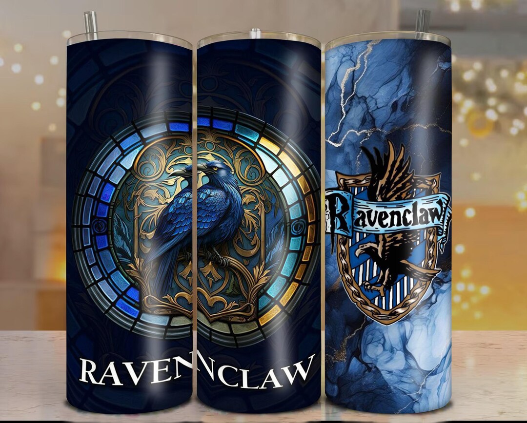 Ravenclaw Tumbler Wrap PNG – 20oz Wizard House Skinny Sublimation ...
