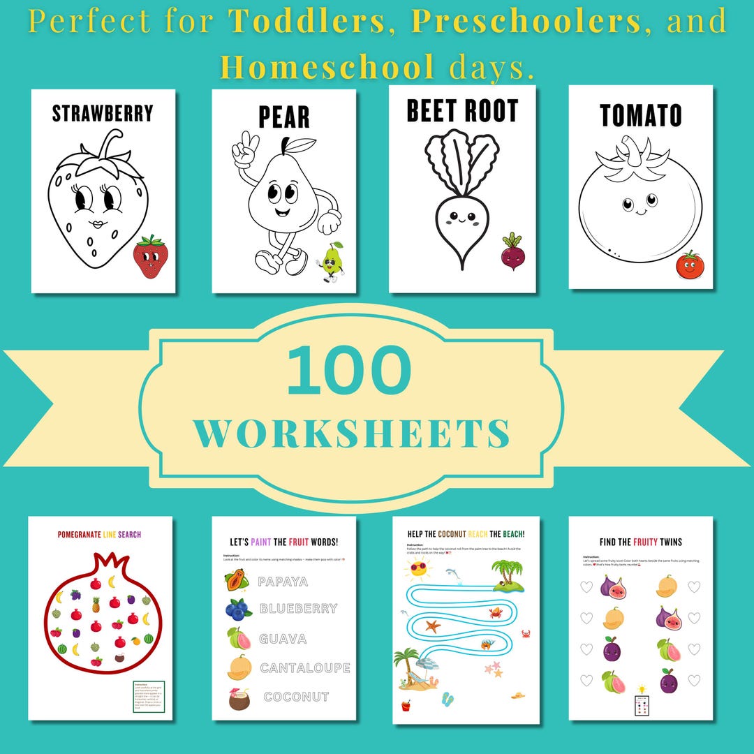 Toddler Learning Worksheets Printable | Preschool Activities & Coloring ...