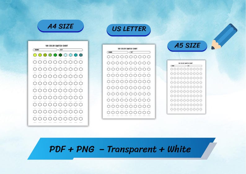 Color Swatch Master Bundle – 15 Charts × 100 Colors – A4 / US Letter ...