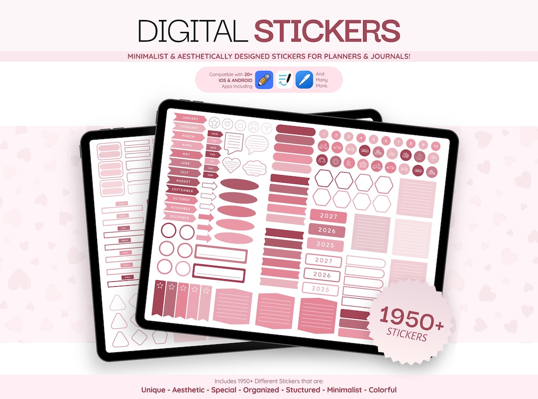 Digital Stickers, Digital Journal Stickers, Goodnotes Stickers, Daily ...