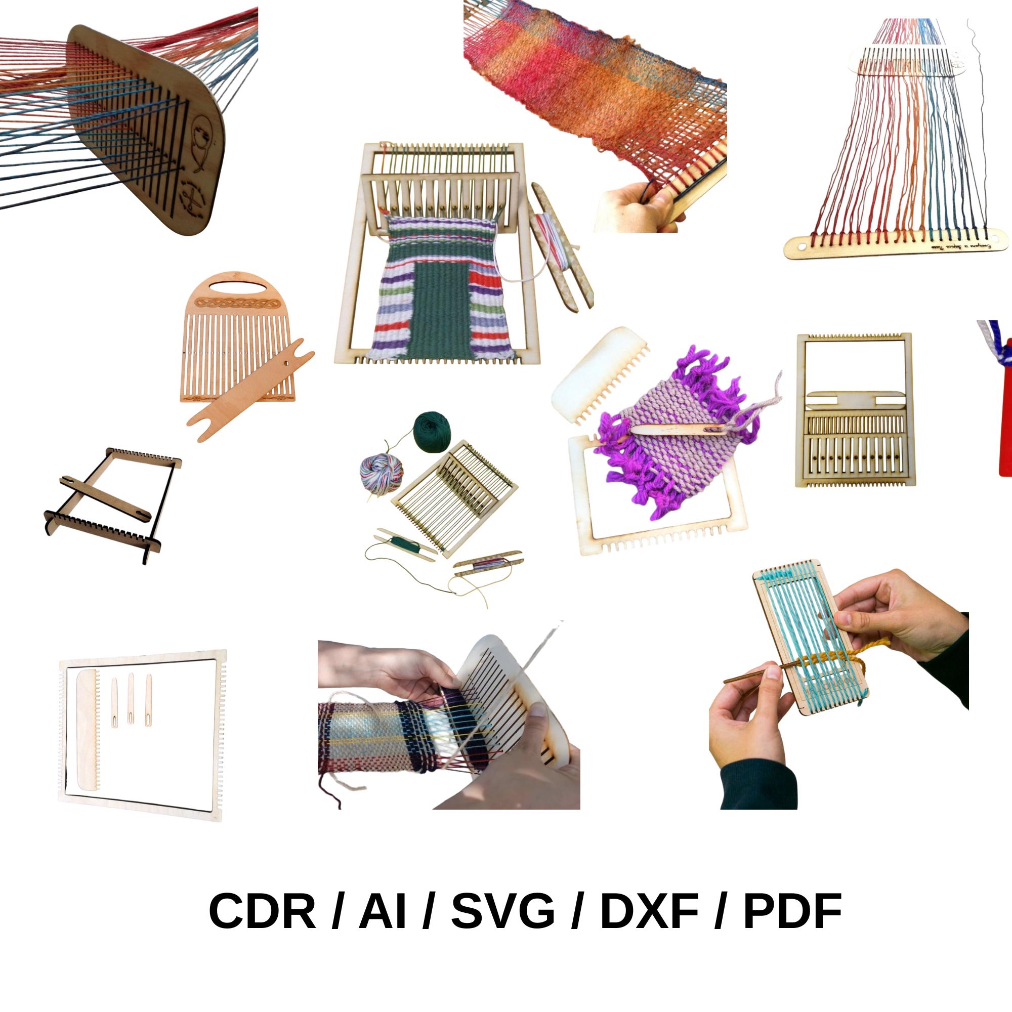 Laser Cut Weaving Looms Digital Files - Set of 6 Designs for Thread ...
