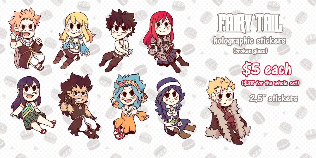 Fairy Tail Holographic Stickers - Etsy