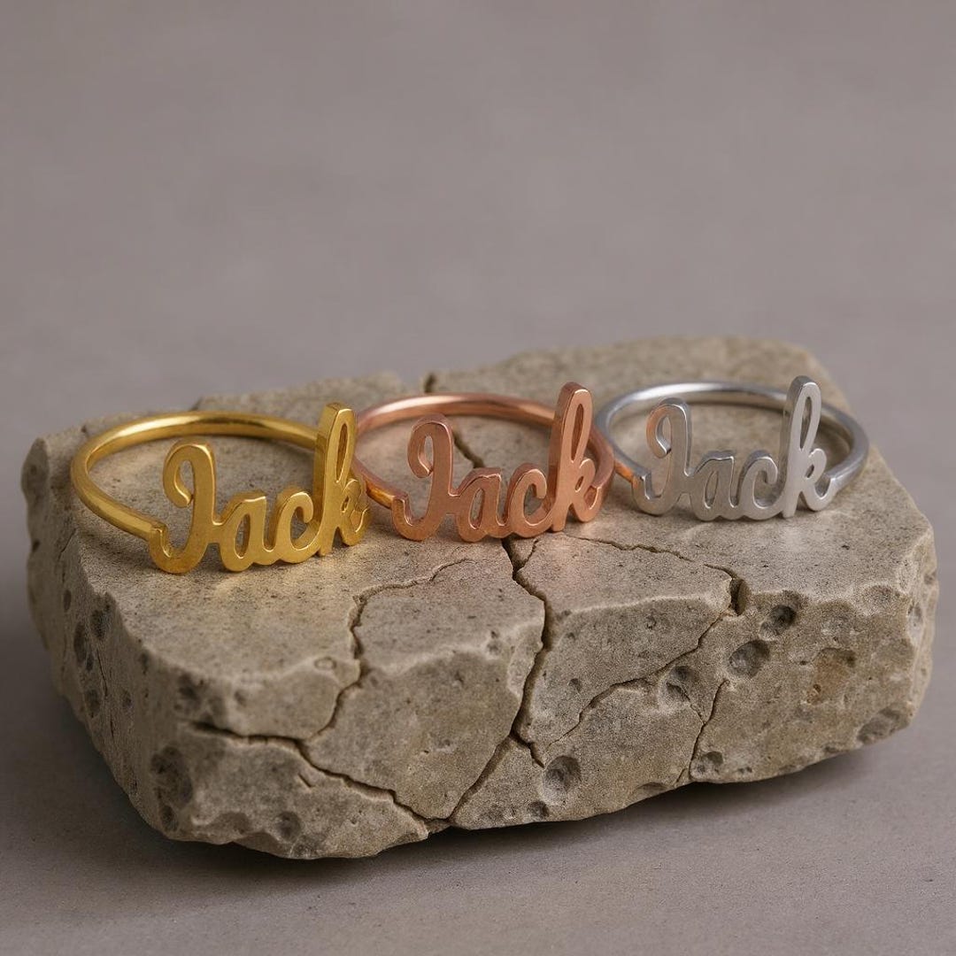 Custom Name Ring, Name Personalized Ring, Name Custom Ring, Name ...