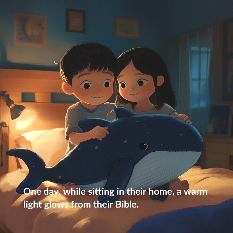 Wolfe and Harper With Jonah and the Great Big Fish | Personalized Bible ...