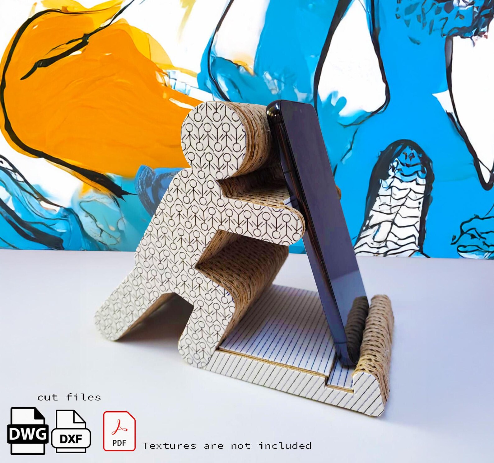 Phone Stand Digital File - Supporto Smartphone - File Digitale DXF DWG ...
