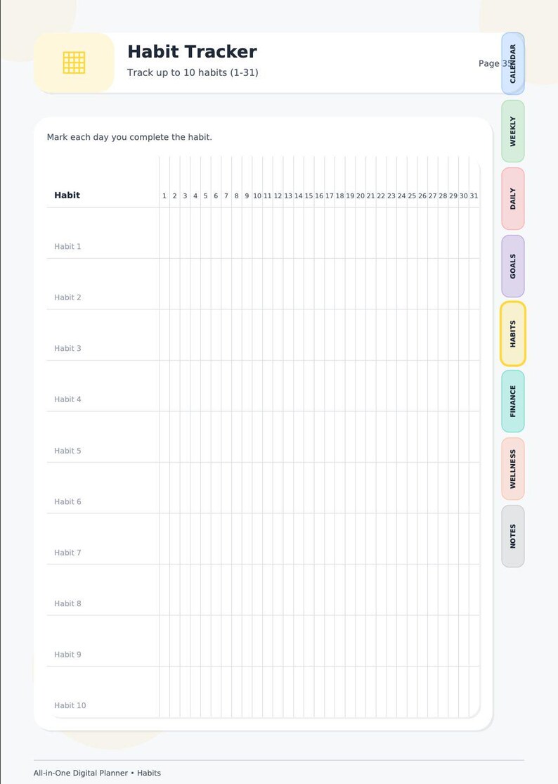 All in One Digital Planner 2026 for iPad | Daily, Weekly, Monthly ...