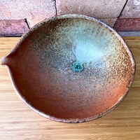 Large Opal Blue Serving/display Bowl - Etsy