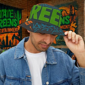Graffiti Print Bucket Hat: Urban Street Style Sun Accessory - Etsy