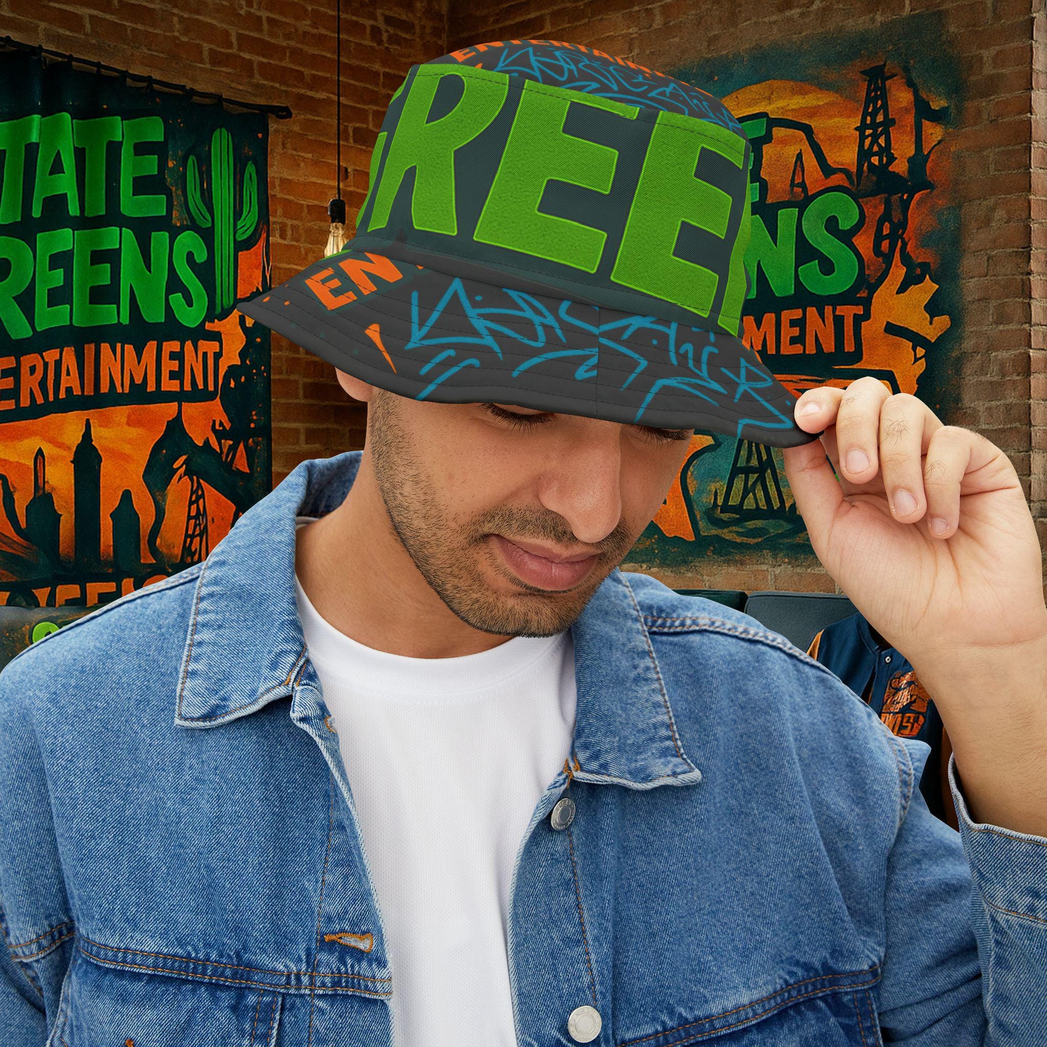 Graffiti Print Bucket Hat: Urban Street Style Sun Accessory - Etsy