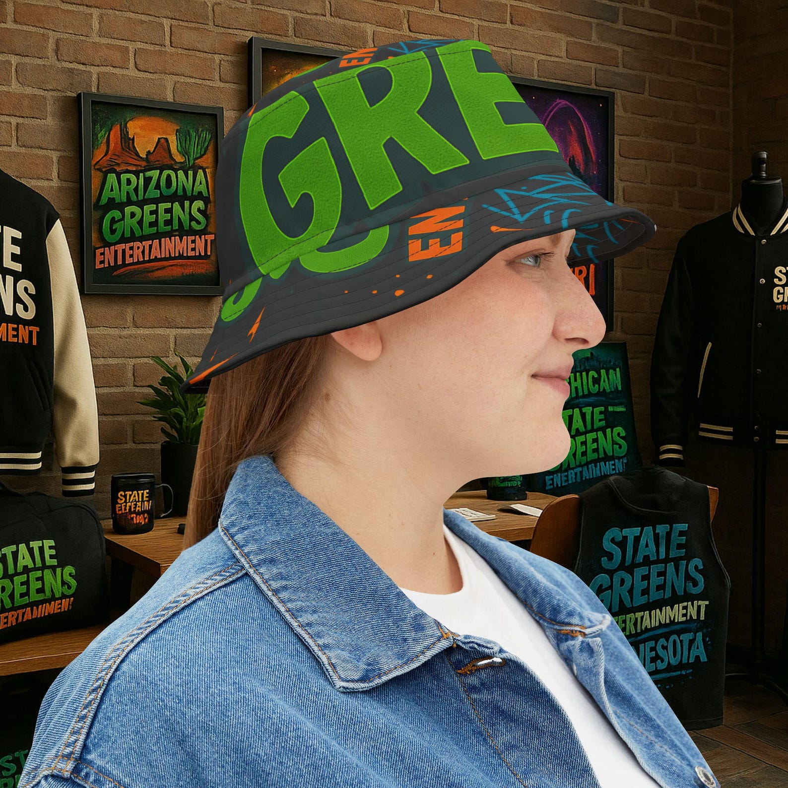 Graffiti Print Bucket Hat: Urban Street Style Sun Accessory - Etsy
