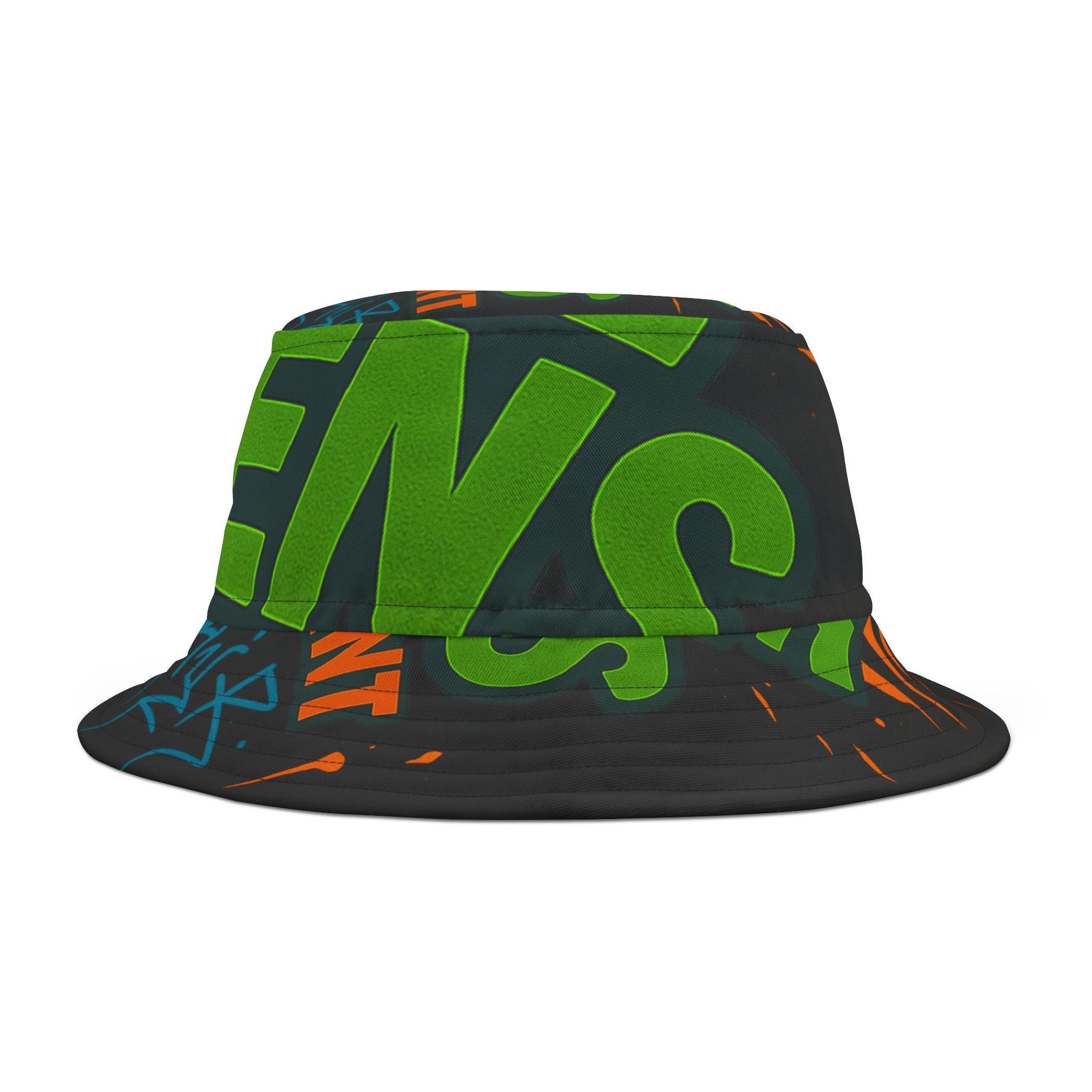 Graffiti Print Bucket Hat: Urban Street Style Sun Accessory - Etsy