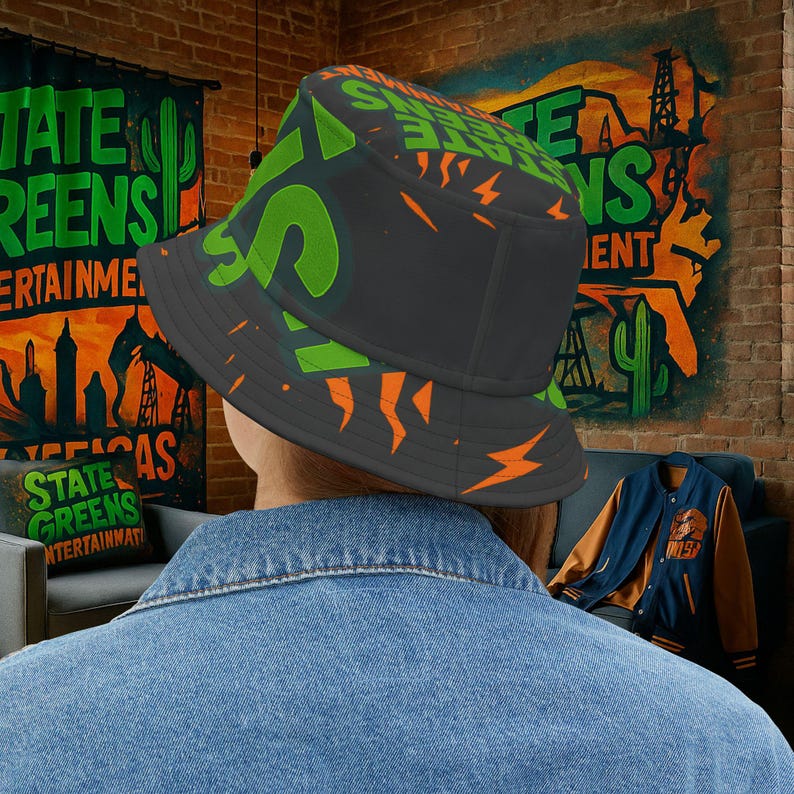 Graffiti Print Bucket Hat: Urban Street Style Sun Accessory - Etsy