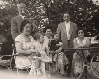 French Vintage Photo Group of People Gathered in a Street - Etsy
