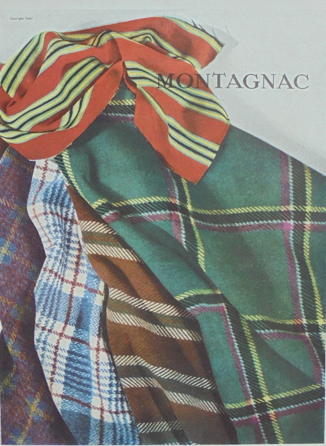 Genuine 1950's French Advert Montagnac Fabrics & Fructus | Etsy