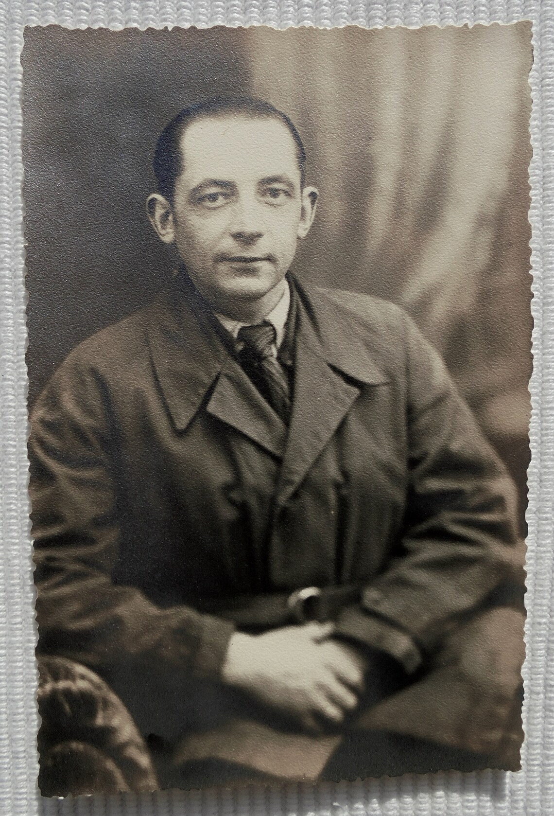 Vintage French Photo Man Wearing a Coat | Etsy