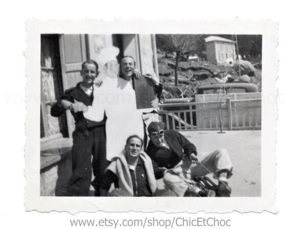 Vintage French Photograph Group of Men in Font Romeu France | Etsy