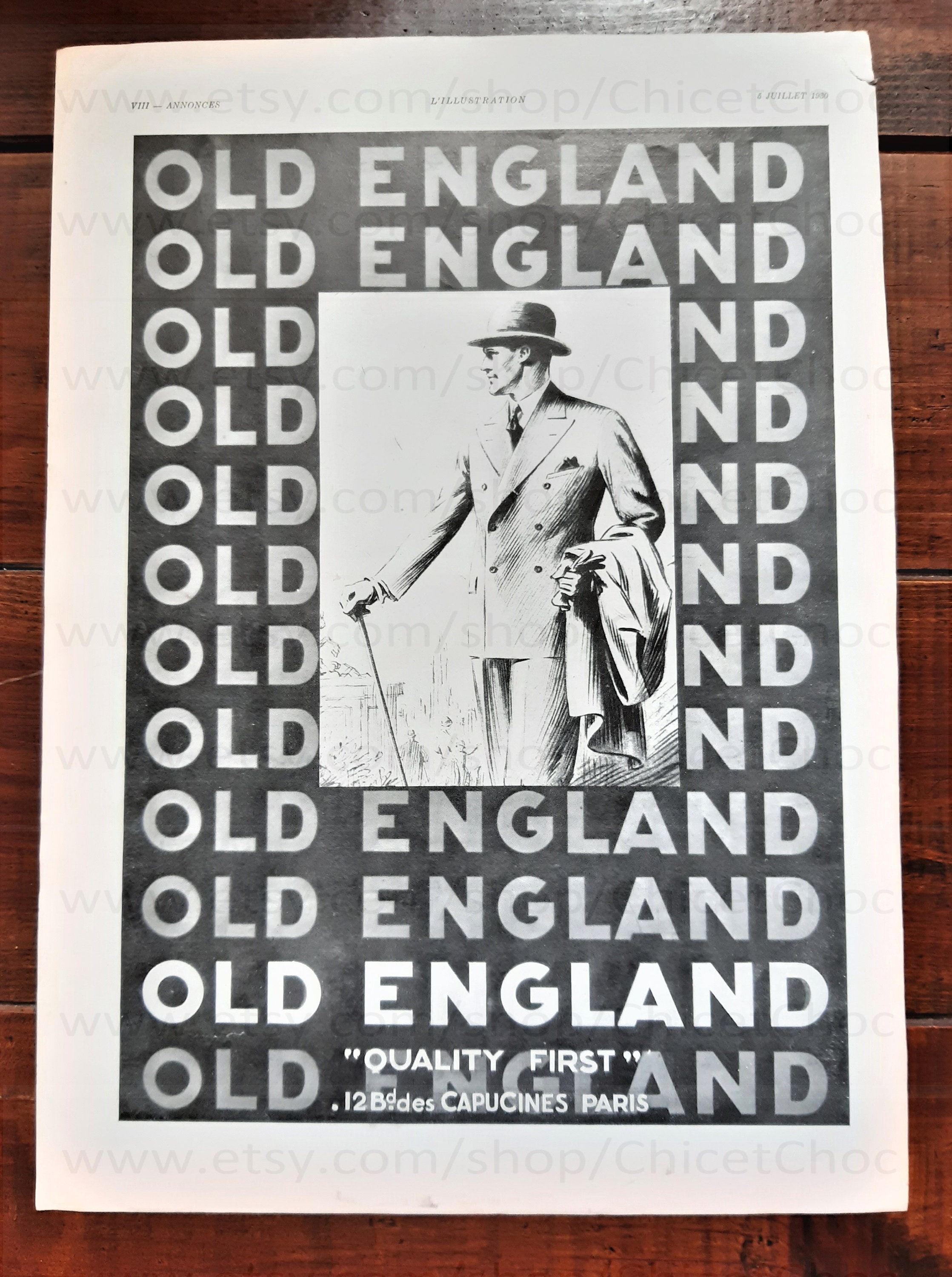 1930's Genuine French Advert - 4711 Eau De Cologne & Old England ...