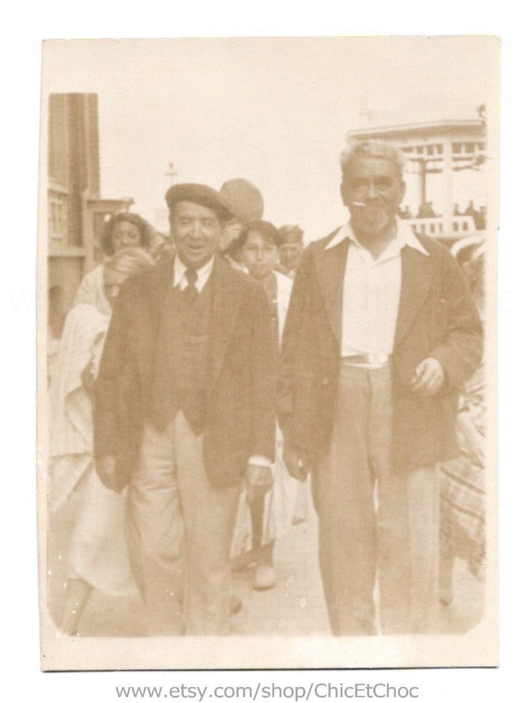 French Vintage Photo Two Old French Men - Etsy