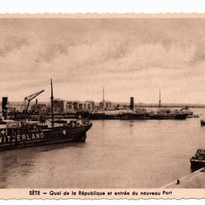 Unused Vintage Postcard Quai De La République Sète - Etsy