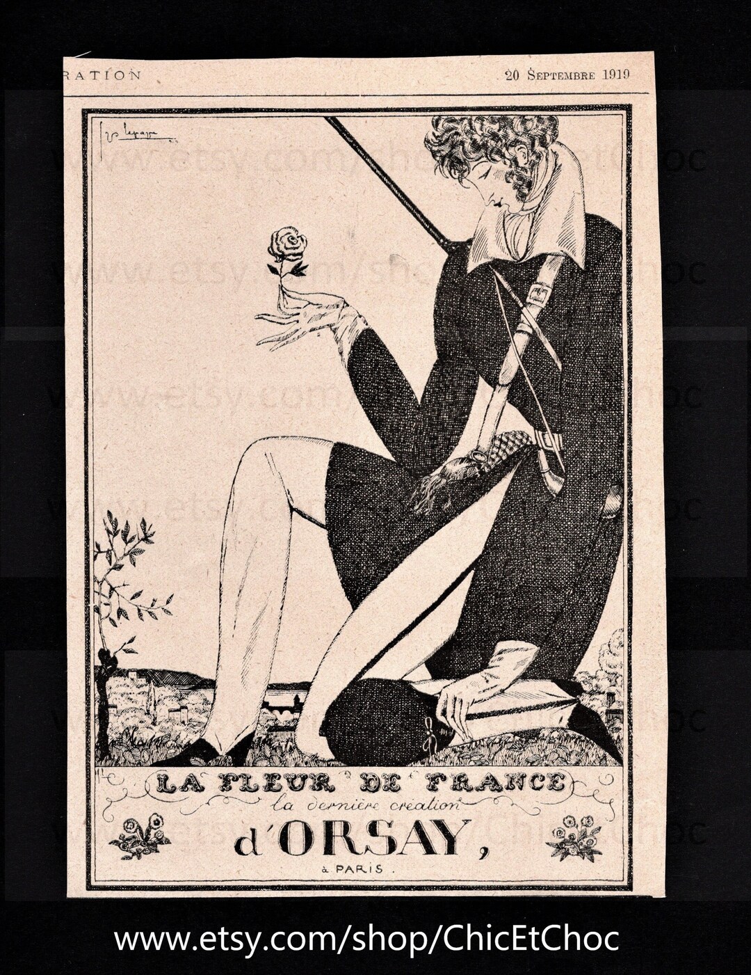 French Antique Advert D'orsay 'fleur De France' - Etsy