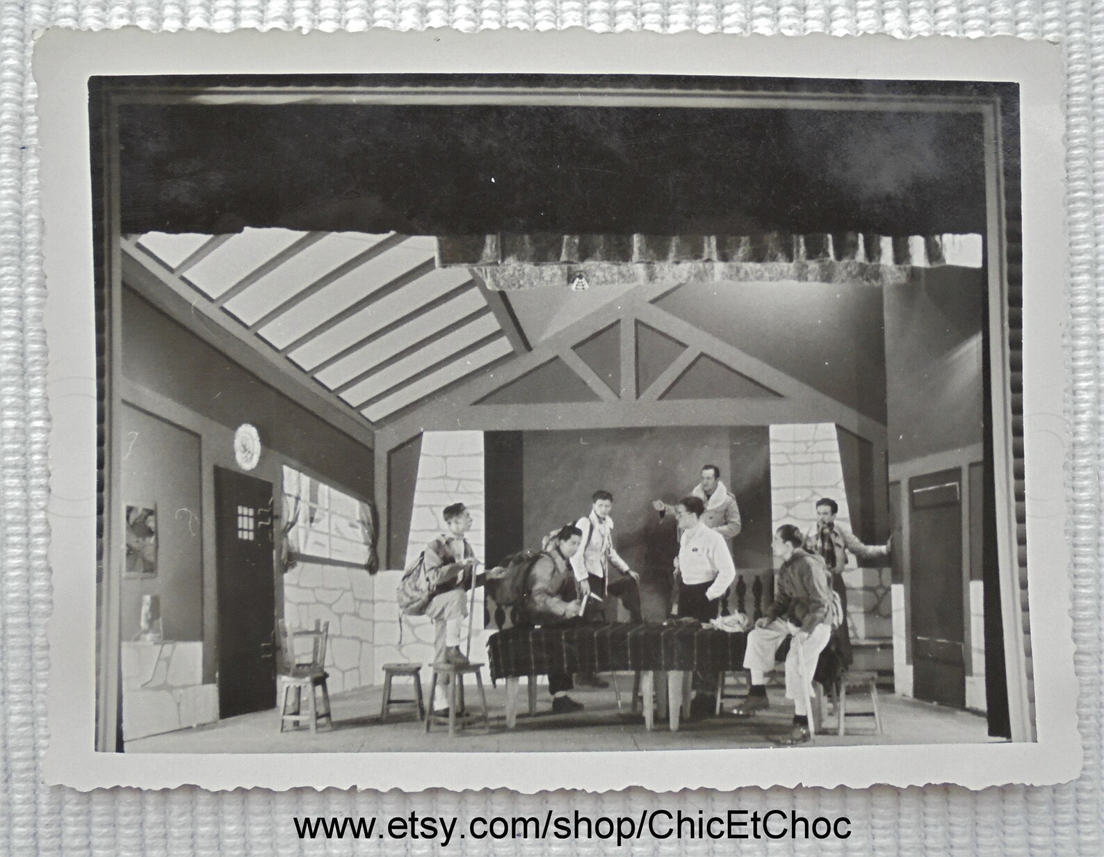 Vintage Photograph Actors on Stage | Etsy