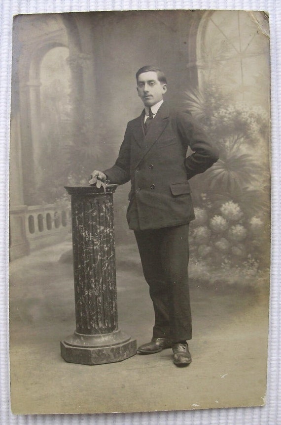 Vintage French Photo Postcard Young Man Called Germain from | Etsy