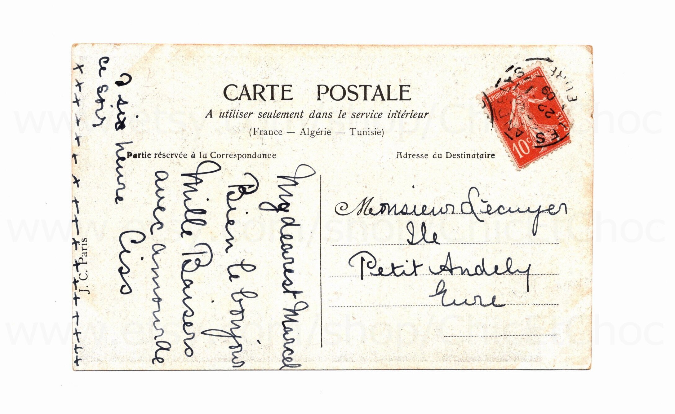 French Antique Postcard - the Countryside is Dull... - Etsy