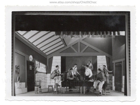 Vintage Photograph Actors on Stage | Etsy